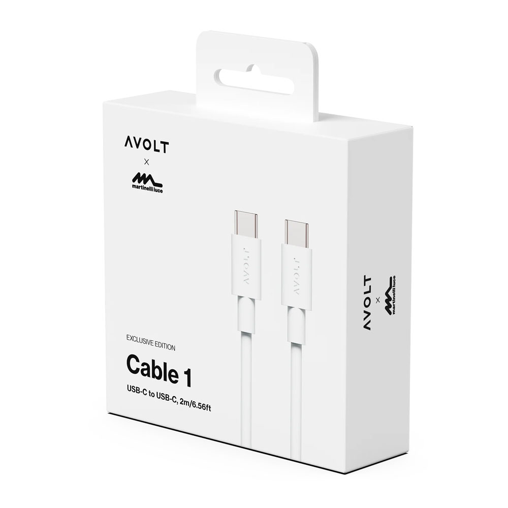 AVOLT Cable 1 USB-C to USB-C - Opal White