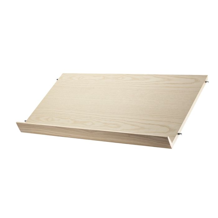 String Magazine Shelf Wood 78x30, Ash