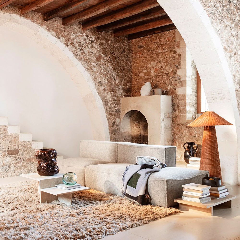 Ferm Living Distinct Coffee Table Travertine Utility Design UK