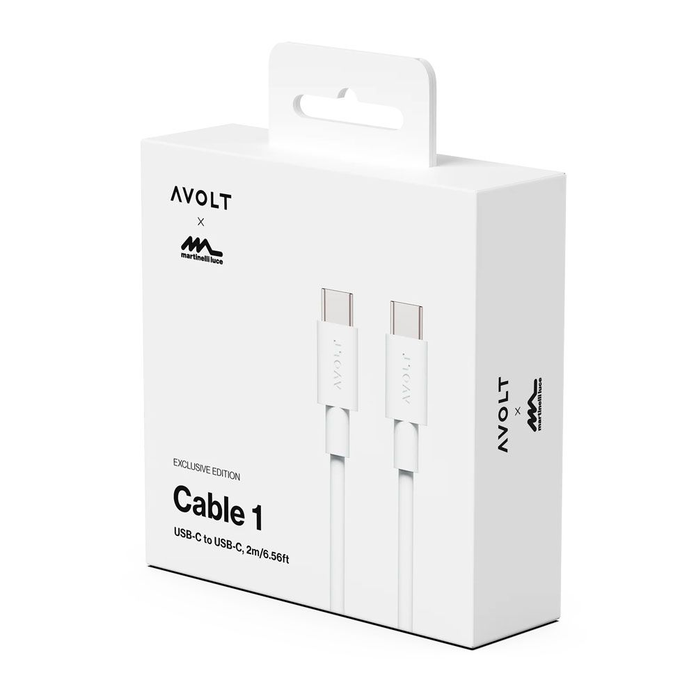 AVOLT Cable 1 USB-C to USB-C - Opal White