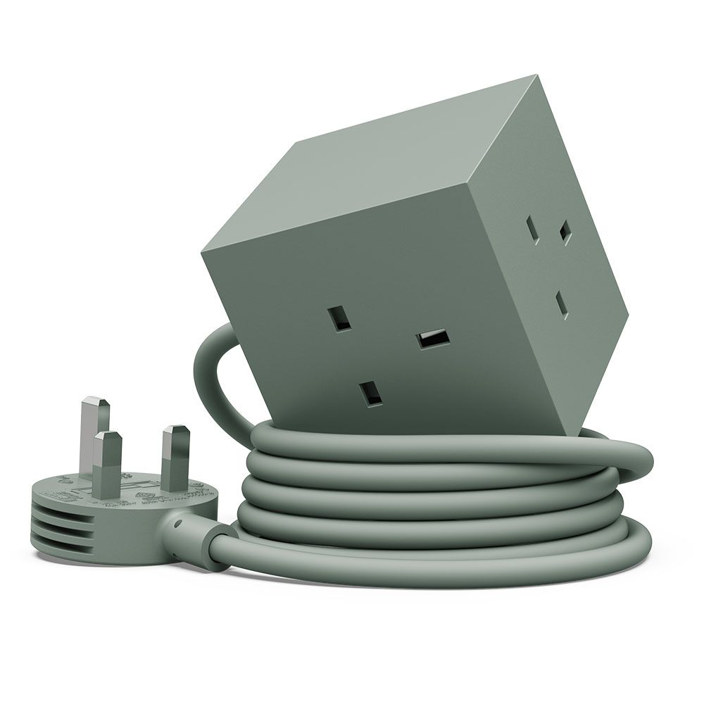 AVOLT Square 1 UK Power Extension Lead - Oak Green