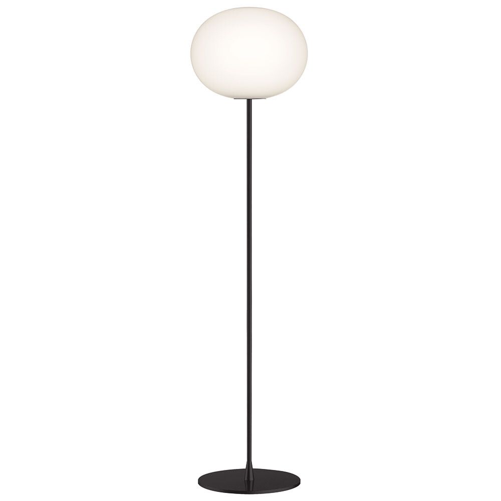 Flos Glo Ball Floor Lamp, Standard Lamp, Black Silver | Utility Design UK