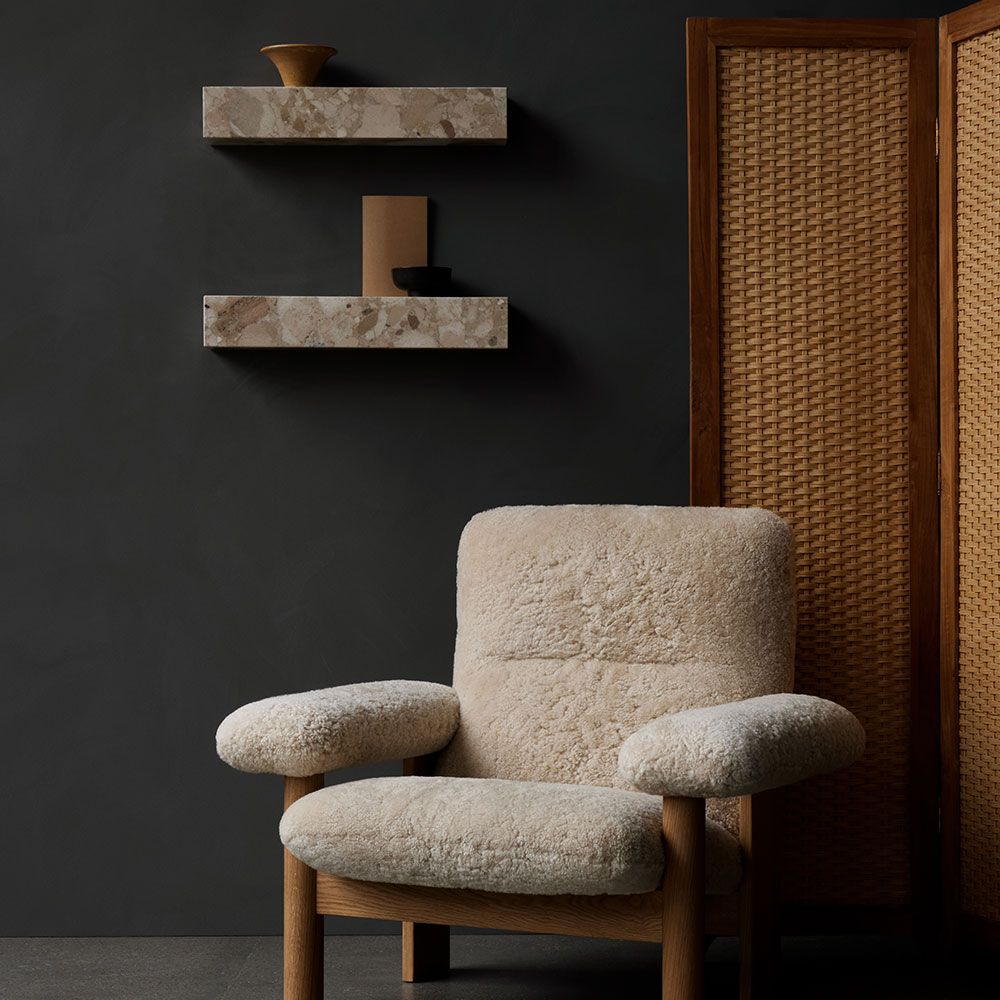 Audo Copenhagen Plinth Shelf | Marble Wall Shelf