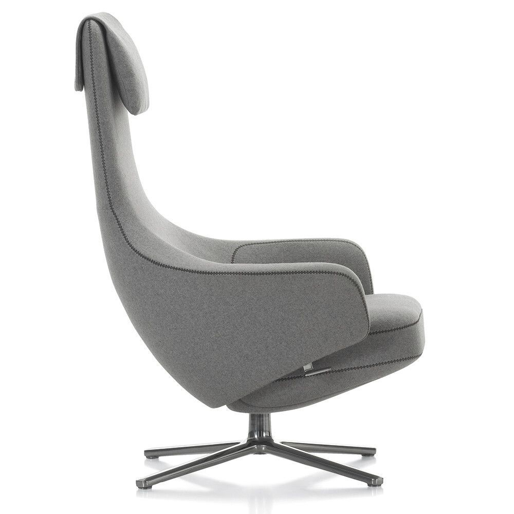 Vitra Repos Lounge Chair – Premium Swivel Chair with Ottoman | Utility ...