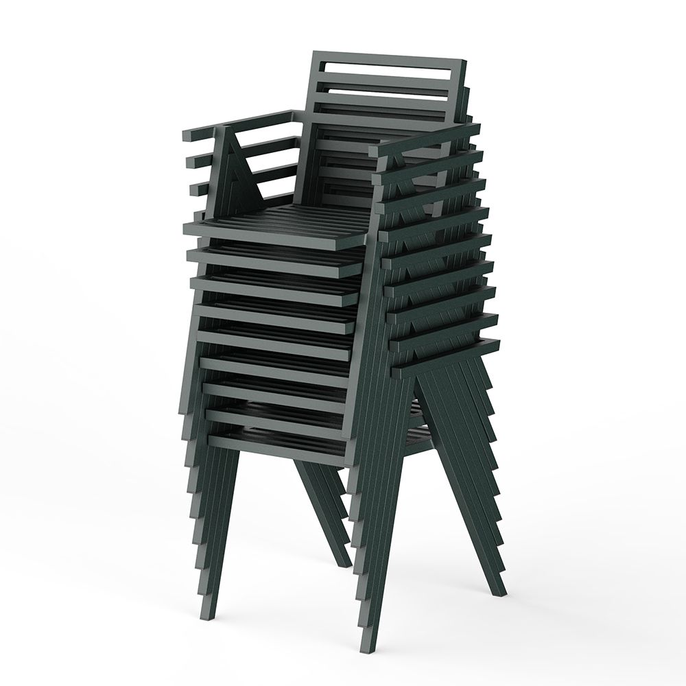 NINE 19 Outdoors Stacking Armchair - Green | Outlet Sale