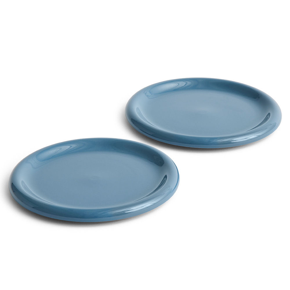 Buy the HAY Barro Plates Set of 2 - Dark Blue - 24Ø