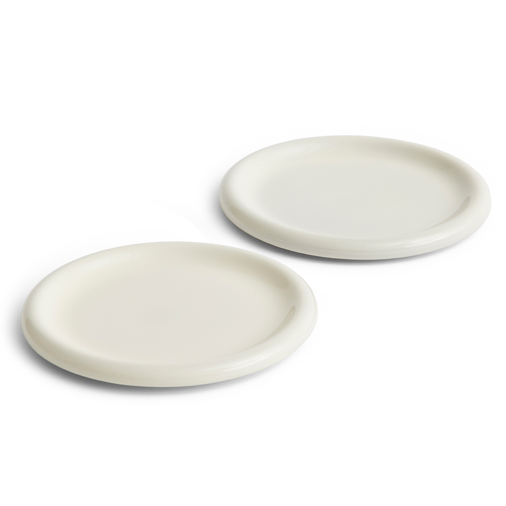 Buy the HAY Barro Plates Set of 2 - Off White - 24Ø