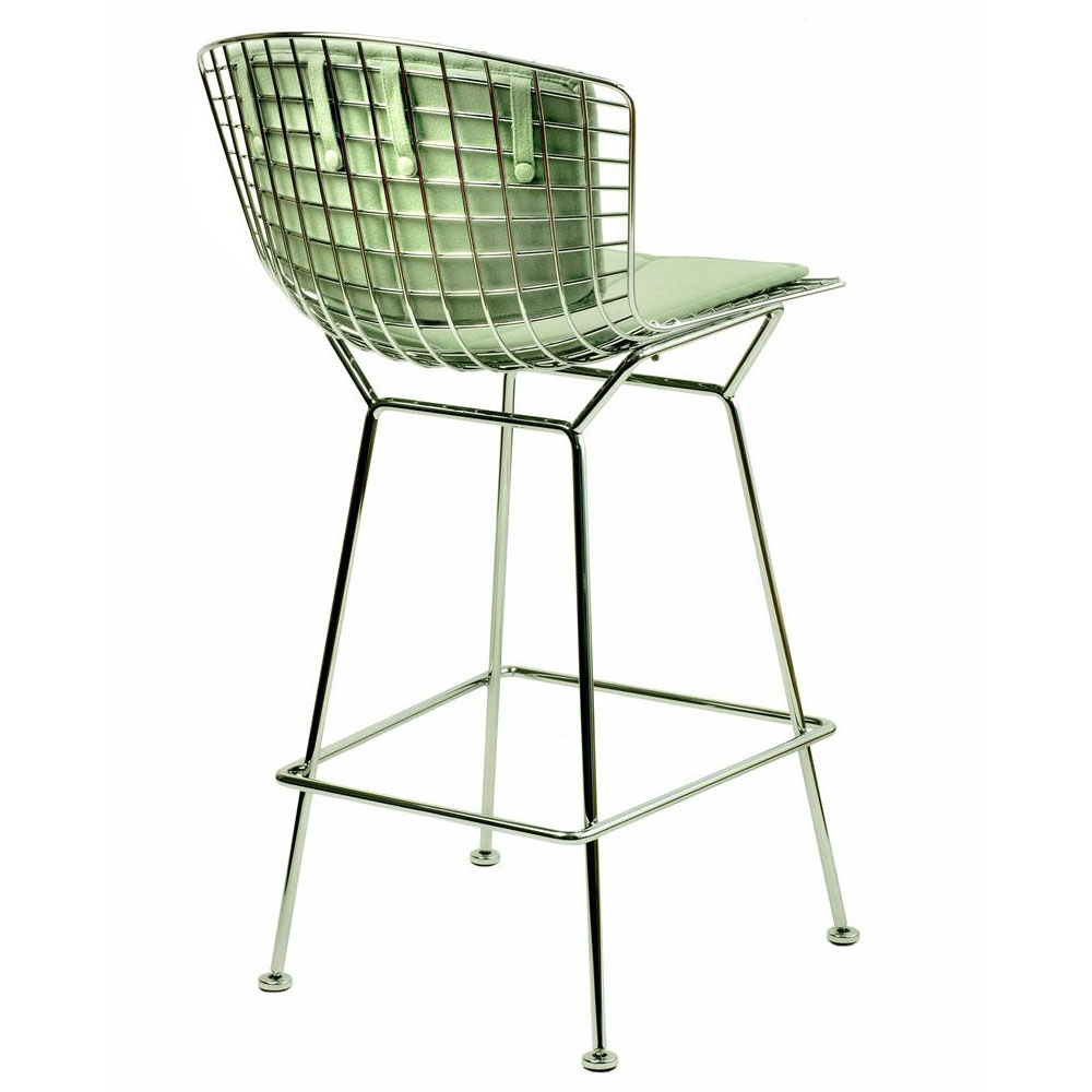 Knoll Bertoia Bar Stool with Seat and Back Pad | Utility Design UK