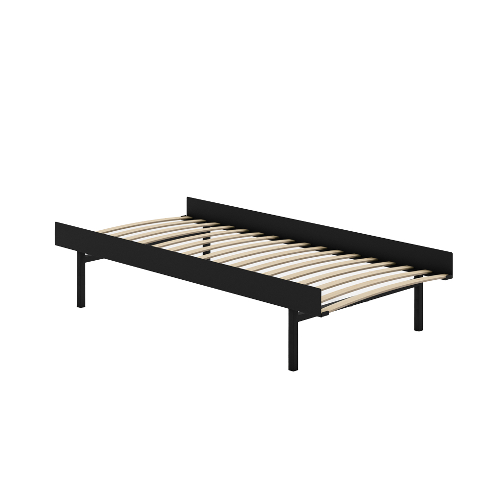 The Moebe Low Single Bed is an adaptable metal bed for the modern world