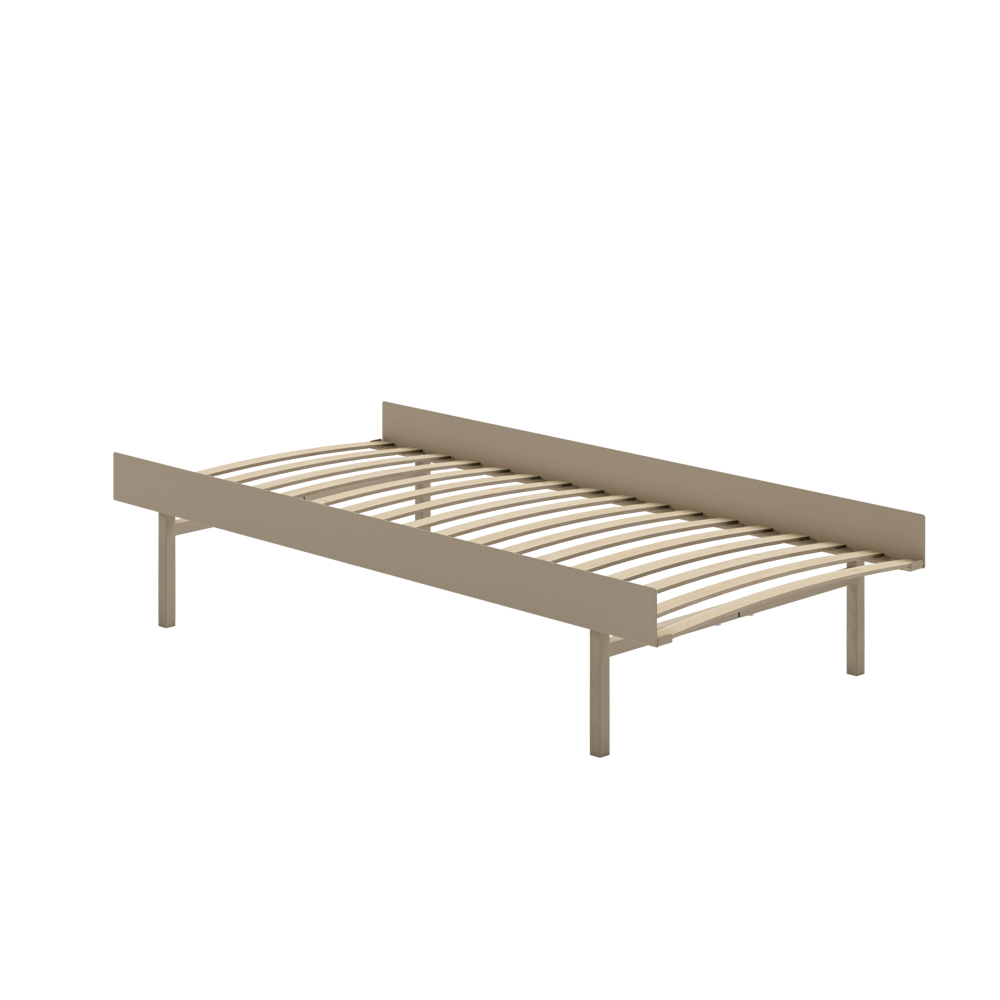 The Moebe Low Single Bed is an adaptable metal bed for the modern world