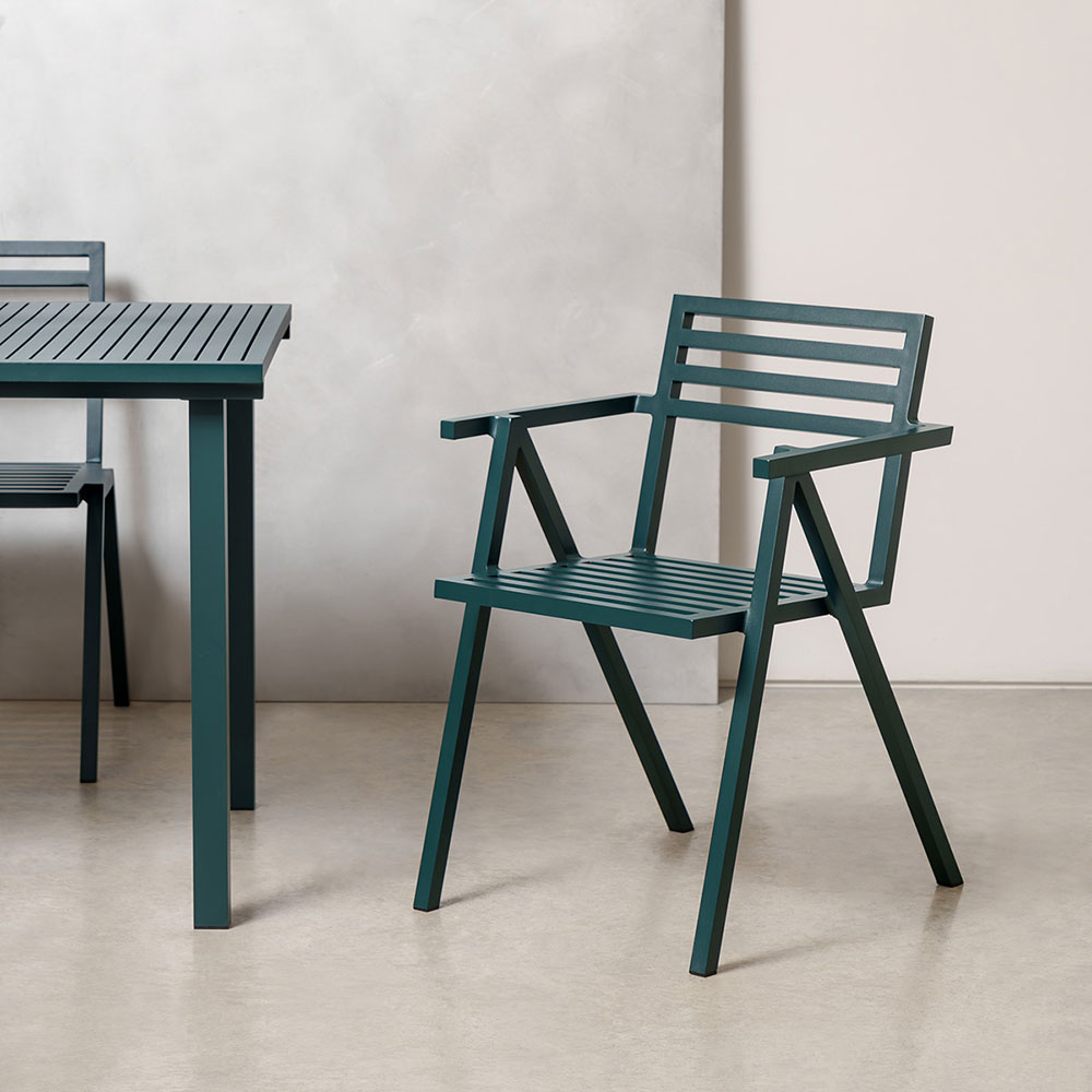 NINE 19 Outdoors Stacking Armchair - Green | Outlet Sale