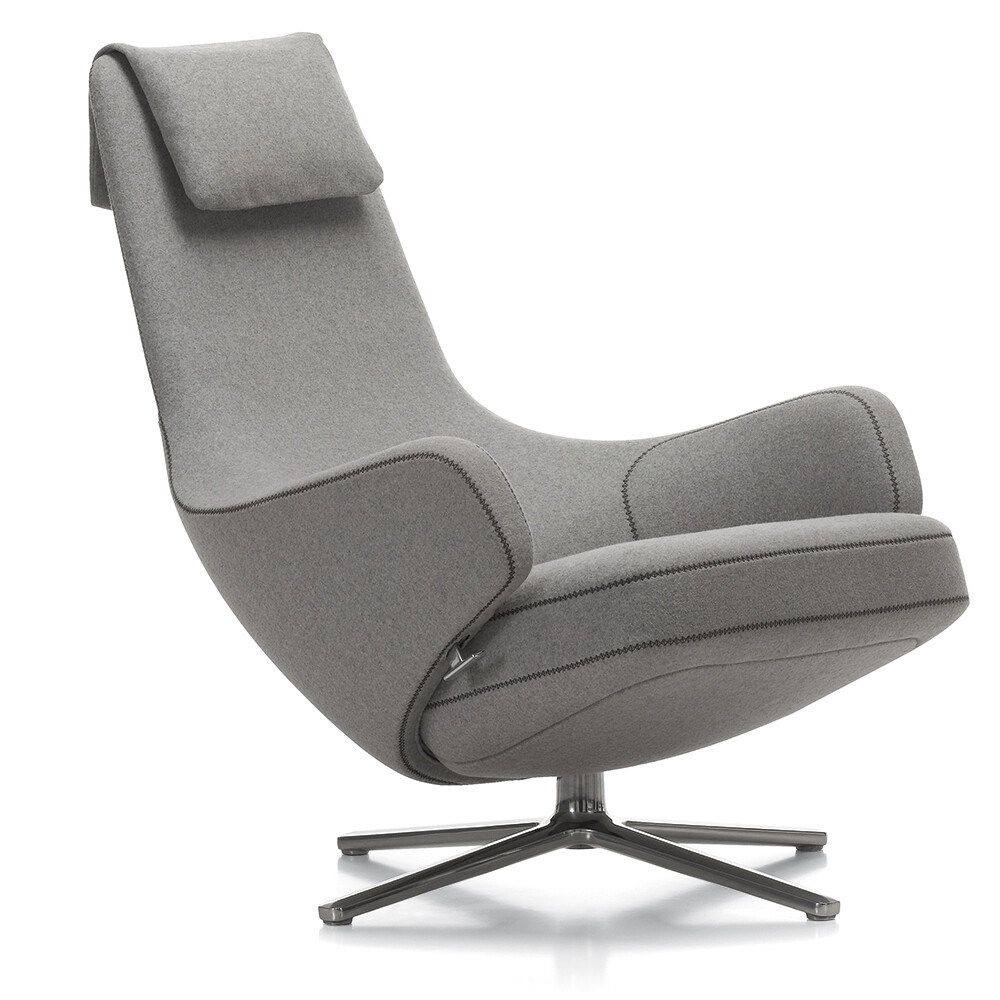 Vitra Repos Lounge Chair – Premium Swivel Chair with Ottoman | Utility ...