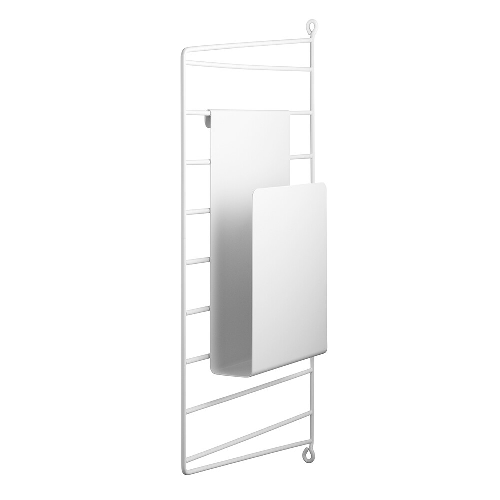 Buy the String Magazine Holder, black or white, free UK delivery