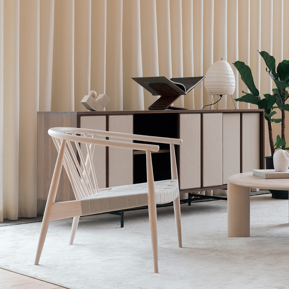 L. Ercolani Reprise Chair with Webbed Seat